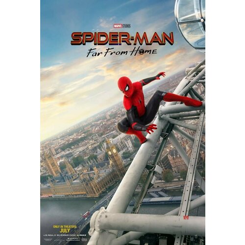 Плакат, постер на холсте Человек-паук: Вдали от дома (Spider-Man: Far From Home, 2019г). Размер 21 х 30 см
