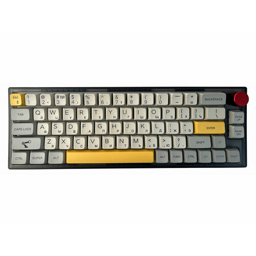Клавиатура беспроводная механическая Epomaker TH66 Pro, Epomaker Flamingo Switch, Bluetooth, RGB, 2200мАч, Черный TH66Pro-BLK-THE-Flam