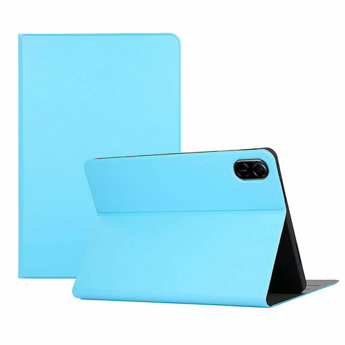 Чехол для планшета HONOR Pad X9 (11.5 дюйма), кожаный, трансформируется в подставку (голубой)