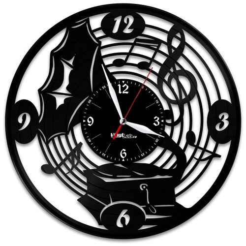 Часы из виниловой пластинки (c) VinylLab Патефон