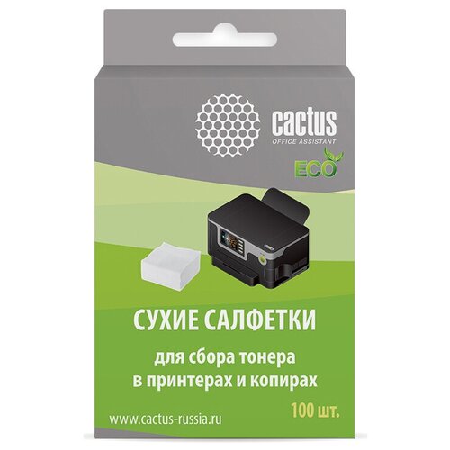 Cactus CS-P2003E сухие салфетки 100 шт. 220 мм  x 160 мм, белый