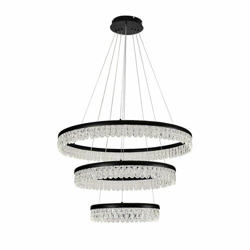 Подвесная люстра F-Promo Lunetta 4187-3P, LED, 212Вт, кол-во ламп:3шт, Черный