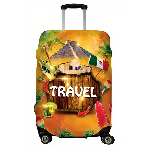 Чехол для чемодана LeJoy, размер S, зеленый, оранжевый