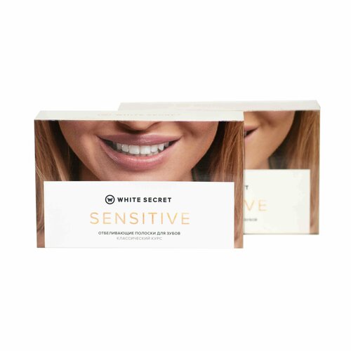 Отбеливающие полоски для чувствительных зубов White Secret Sensitive Start без пероксида