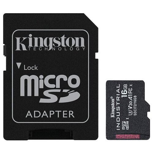 Карта памяти 16Gb - Kingston Micro Secure Digital HC UHS-I Class 3 SDCIT2/16GB с переходником под SD