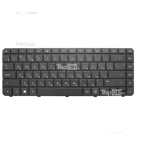 Клавиатура для ноутбука HP 250 G1, 430, 630, 635, 640, 645, 650, 655 Series. Плоский Enter. Черная, без рамки. PN: 653390-251
