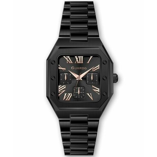 Наручные часы Guardo 12727-4, черный, серебряный