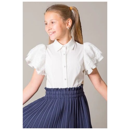 Школьная блуза Deloras, размер 164, бежевый