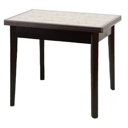 Обеденный стол, СтолБери, Руан СТ, фотопечать, ноги прямые тон венге, раскладной, прямоугольный
