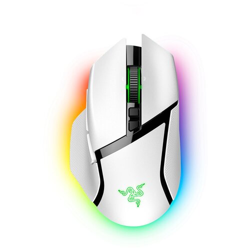 Игровая мышь Razer Basilisk V3 Pro (White) Беспроводная и Проводная, 30.000 DPI, 11 кнопок, умное колесо прокрутки, память, подсветка RGB