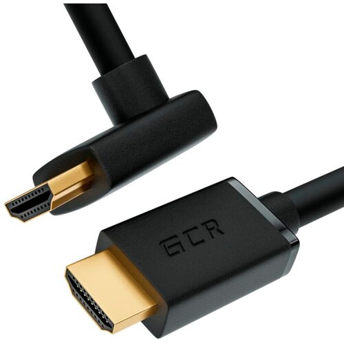 GCR Кабель 3.0m HDMI 2.0, M/M верхний угол, черный, HDR 4:2:2, Ultra HD, 4K 60 fps 60Hz/5K*30Hz, 3D, AUDIO, 18.0 Гбит/с, 28/28 AWG, GCR-52320 Greenconnect HDMI 2.0 - HDMI 2.0 3 м черный (GCR-52320)