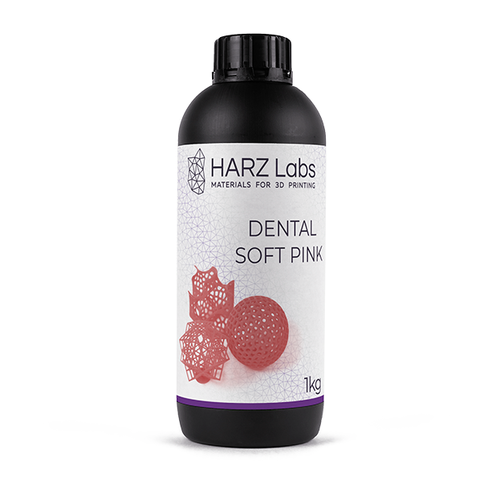 HARZ Labs Фотополимерная смола HARZ Labs Dental Pink Soft, розовый (1000 гр)