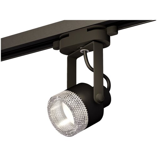 Трековый однофазный светильник XT6602060 PBK/CL черный полированный/прозрачный MR16 GU10 (C6602, N6150)