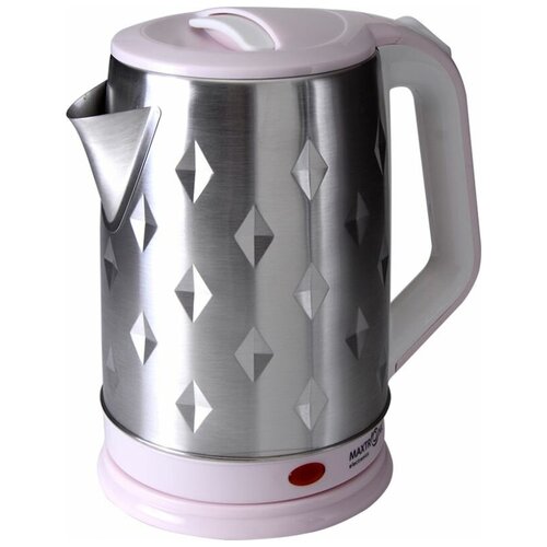 Чайник Maxtronic MAX-1008, серебристый/розовый