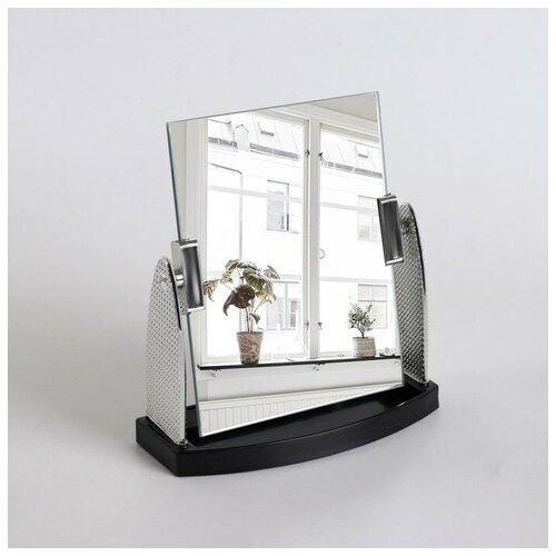 Queen fair Зеркало настольное «Металика», зеркальная поверхность 11,5 × 14,5 см, цвет серебристый