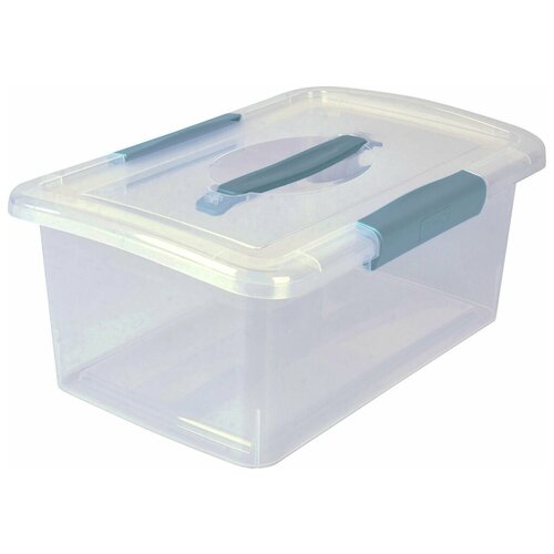 Ящик (контейнер) для хранения прозрачный с защелками и ручкой 7 л Keeplex Vision