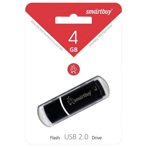Память Smart Buy "Crown" 4GB, USB 2.0 Flash Drive, черный