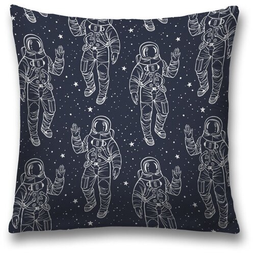 Наволочка декоративная на молнии, чехол на подушку JoyArty "Привет космонавта" 45х45 см
