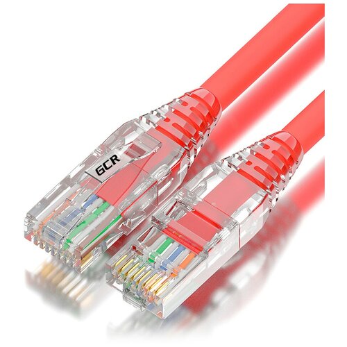 GCR Патч-корд 2.0m LSZH UTP кат.5e, красный, коннектор ABS, 24 AWG, ethernet high speed 1 Гбит/с, RJ45, T568B