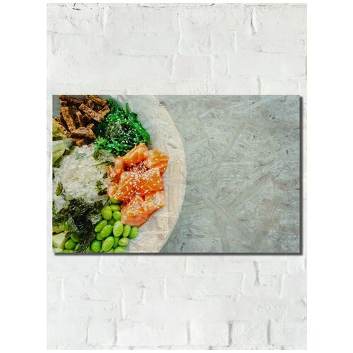 Картина интерьерная на рельефной доске Разное Еда (овощи, салат, блюдо, food, bar, drinks) - 4102