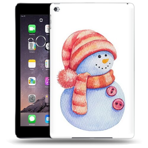 Чехол задняя-панель-накладка-бампер MyPads Веселый снеговик для Apple iPad Air 2 (A1566/A1567) противоударный