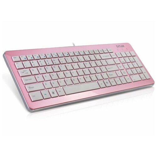 Клавиатура Delux K1500 Pink/White