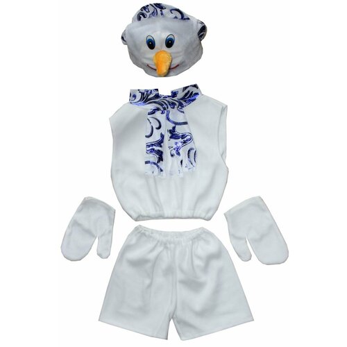 Карнавальный костюм детский Снеговик гжель LU1782 InMyMagIntri 110-116cm