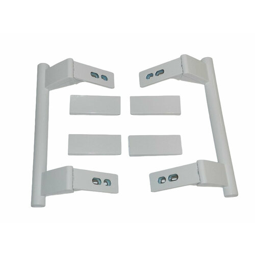 WL561A - Комплект ручек двери с накладками белые 21см (210мм) 2шт Липхер