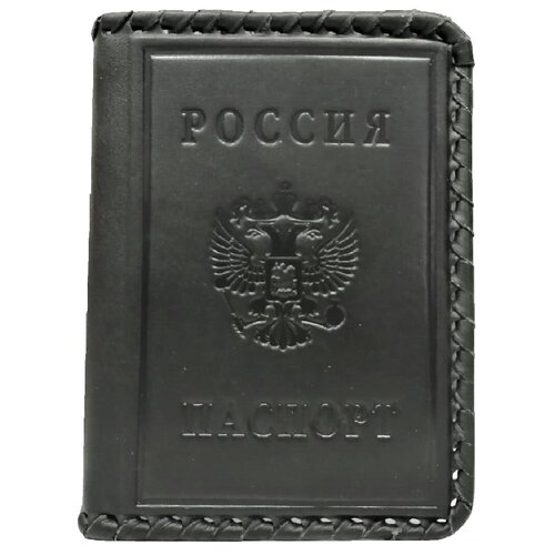 Обложка для паспорта МАКЕЙ, черный