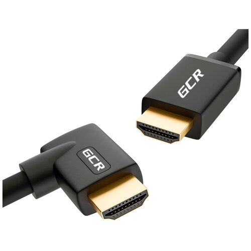 Кабель GCR HDMI - HDMI (правый угол) (GCR-HMAC5), 3 м, 1 шт., черный