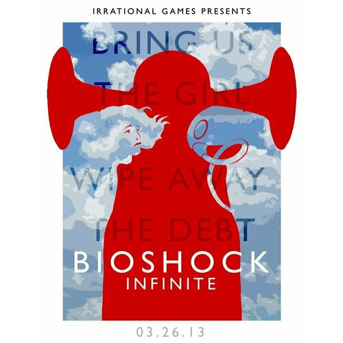 Плакат, постер на холсте Bioshock/Биошок. Размер 30 х 42 см