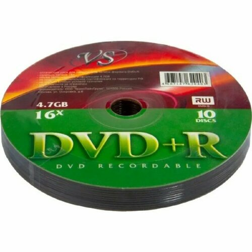 Vs Диски DVD+R 4,7 GB 16x Shrink 10 620403
