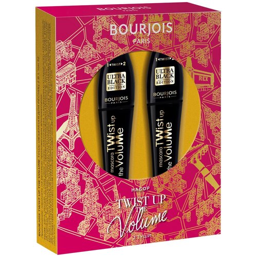 Bourjois Набор туши для ресниц Twist Up The Volume, 2 шт., 52 ultra black, 2 шт.