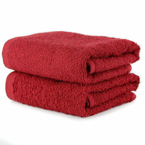 Набор полотенец махровых 2шт 30х50см для рук, темно-бордовый