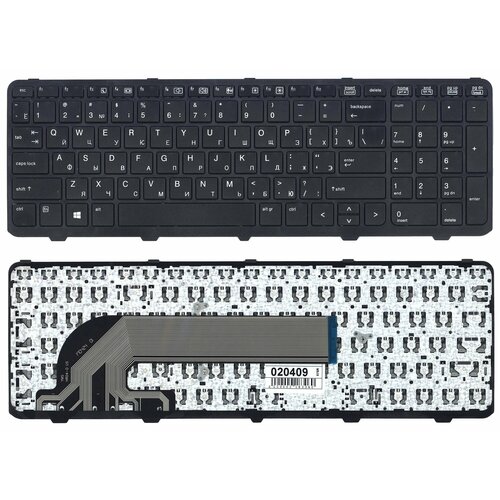 Клавиатура для ноутбука HP 736648-251 черная с рамкой