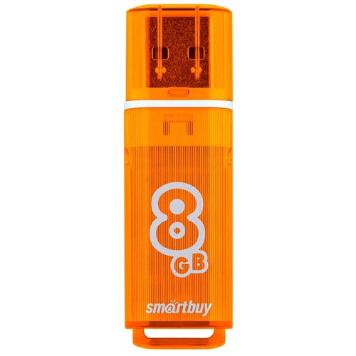 Флешка SmartBuy Glossy USB 2.0 8 ГБ, 1 шт., оранжевый