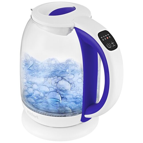 Чайник Kitfort KT-6140-1, бело-фиолетовый