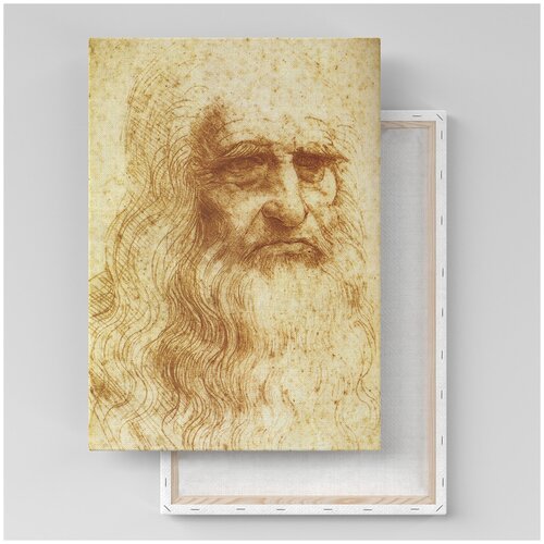 Картина на холсте с подрамником / Leonardo Da Vinci / Леонардо да Винчи - Автопортрет