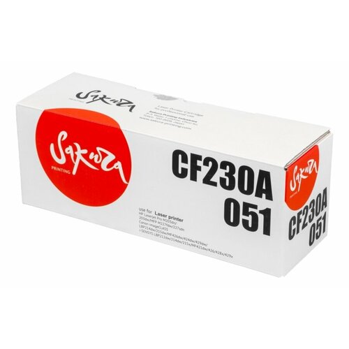 10 шт. Картридж лазерный Sakura 30A / CF230A / Canon 051 / 051 черный 1700 стр. для HP, Canon (SACF230A/051)