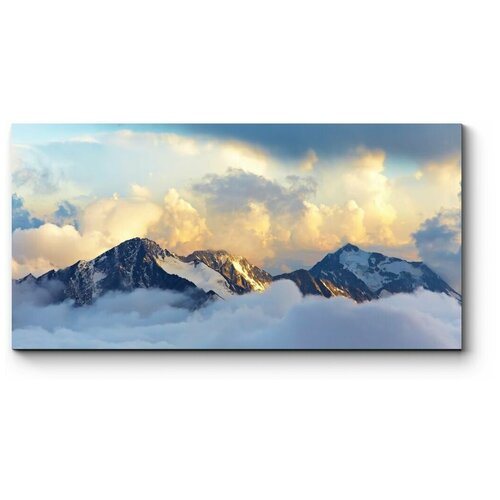 Модульная картина Альпийский пейзаж 140x70