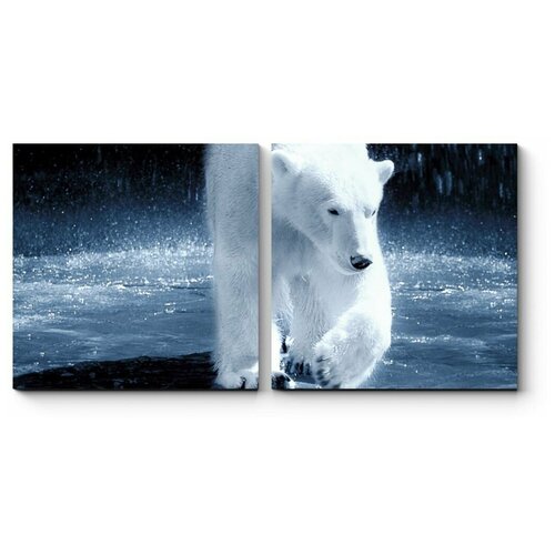 Модульная картина Белый полярный красавец 50x25