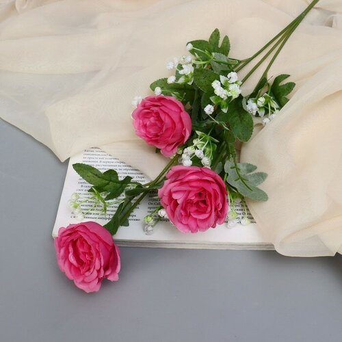 Poetry in flowers Цветы искусственные "Роза Амория" 7х62 см, ярко-розовый