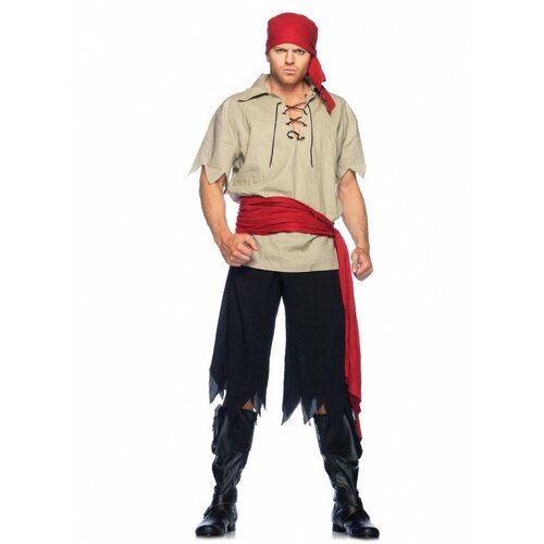 Костюм взрослый Пират с красным поясом (48-50)