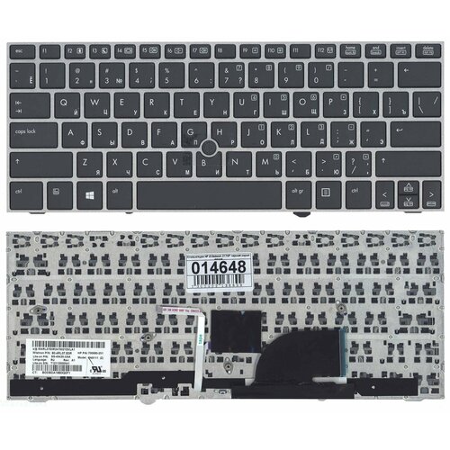 Клавиатура для ноутбука HP SG-49400-XAA черная c серой рамкой