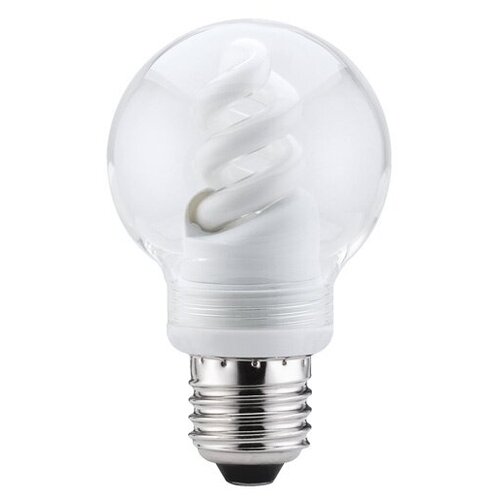 Лампа энергосберегающая Paulmann Energy Saver Шар 7Вт 266Лм 2700К Е27 230В Прозрачный Не диммируемая D60мм H105мм 87018