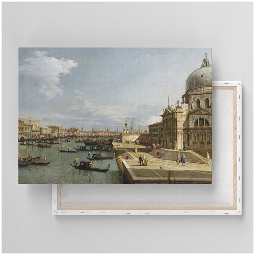 Картина на холсте с подрамником / Canaletto - The Entrance to the Grand Canal / Каналетто