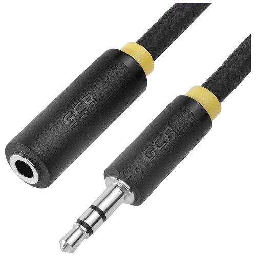 Кабель GCR AUX jack 3.5mm (GCR-STM81), 1.5 м, 1 шт., черный