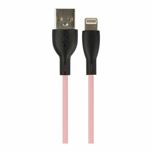 Кабель Perfeo I4336 USB А вилка - Lightning 1 м 2.4A pink