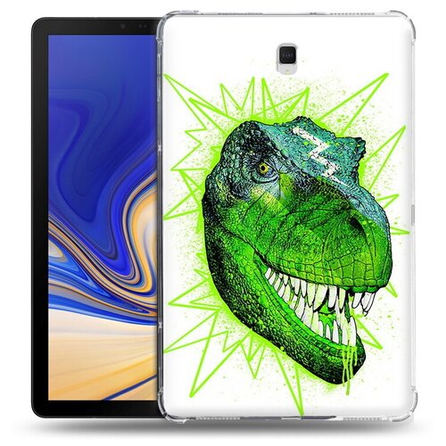 Чехол задняя-панель-накладка-бампер MyPads зеленый динозавр для Samsung Galaxy Tab S4 10.5 SM-T830/T835 противоударный