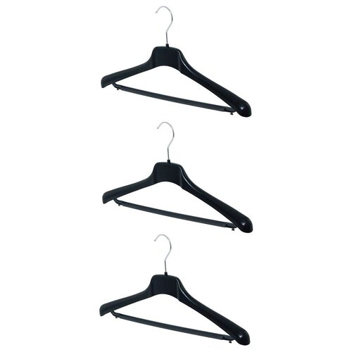Вешалки Valexa набор (для верхней одежды GL-39пер 3 шт 390ммх32мм) черные